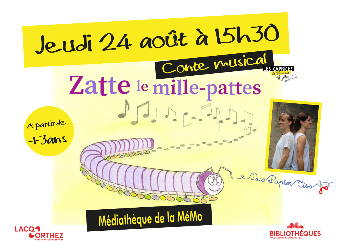 Zatte le mille-pattes - Le MI[X] Mourenx - Culture : médiathèque ...